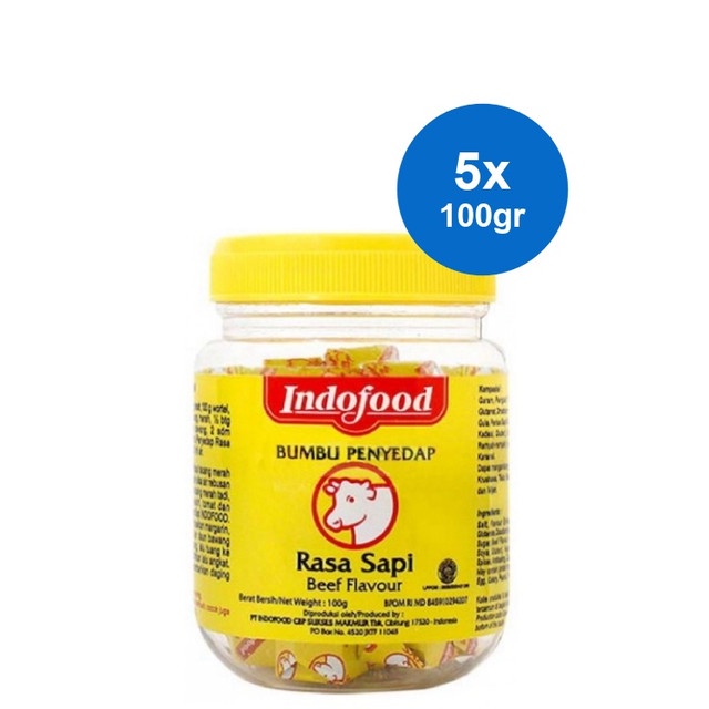 Jual Indofood Bumbu Penyedap Rasa Sapi Cube 100 gr x 5 | Shopee Indonesia