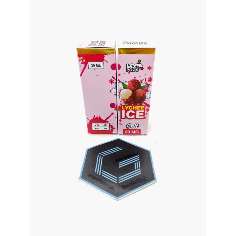 Jual COD Salt Nic - Lcv Lychee Ice 30ml 20mg liquid pod pods pita cukai ...