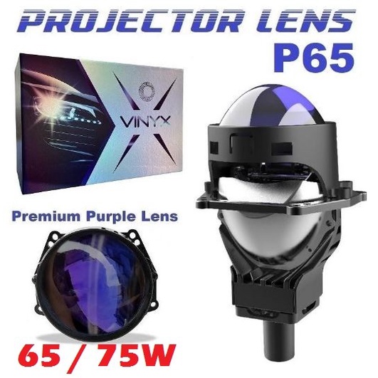 Jual Lampu Biled VINYX P65 gen 2 proji bi led motor mobil 3 inch purple ...