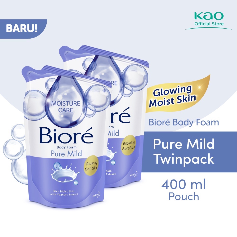 Jual Biore Body Foam Beauty Pure Mild Twinpack 2 x 400 mL | Shopee ...