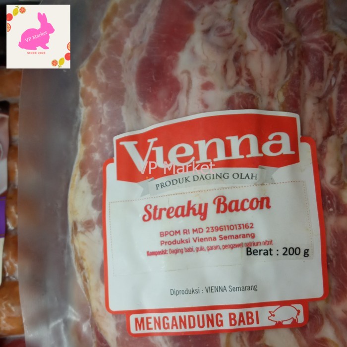 Jual VIENNA PORK STREAKY BACON 200 gr | Shopee Indonesia