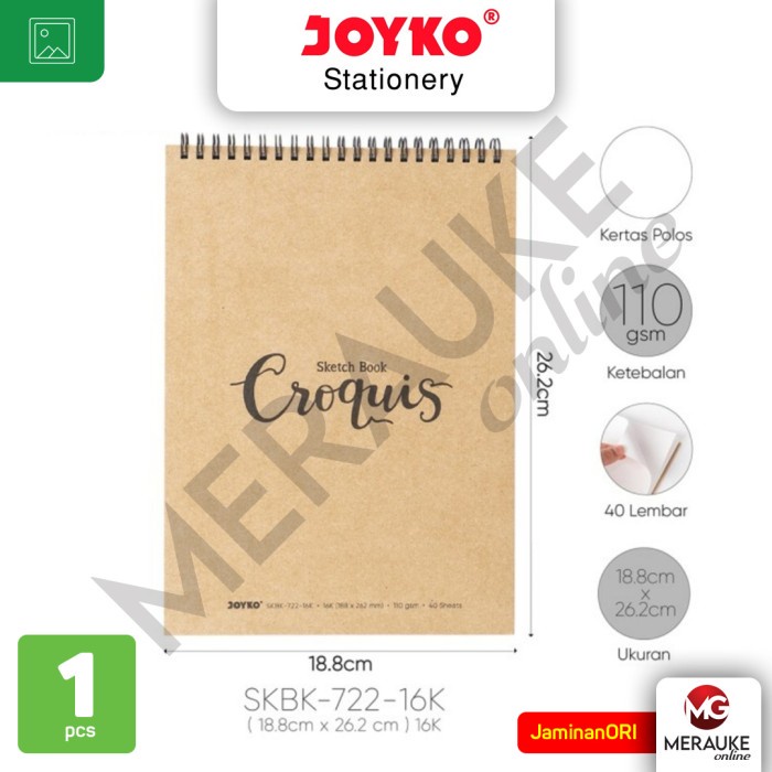 Jual JOYKO Sketch Book SKBK-722-16K 110gsm 40 Lembar | Shopee Indonesia