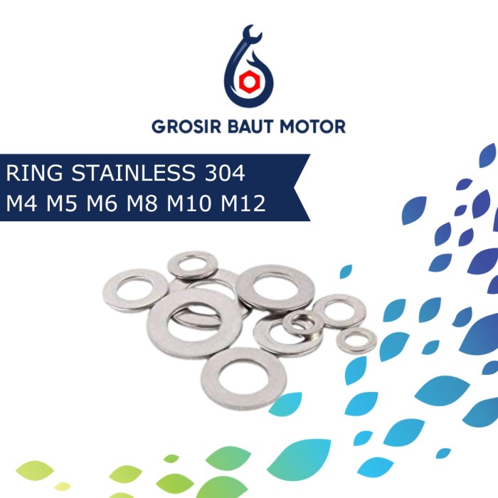 Jual Ring Plat Stainless Steel 304 Washer SS304 M4 M5 M6 M8 M10 M12 M14 ...