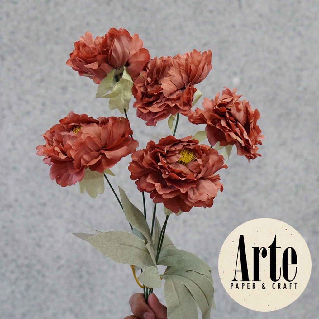 Jual 45cm Flower Bunga Peony Jumbo X5 Premium Soft Touch Dense ...