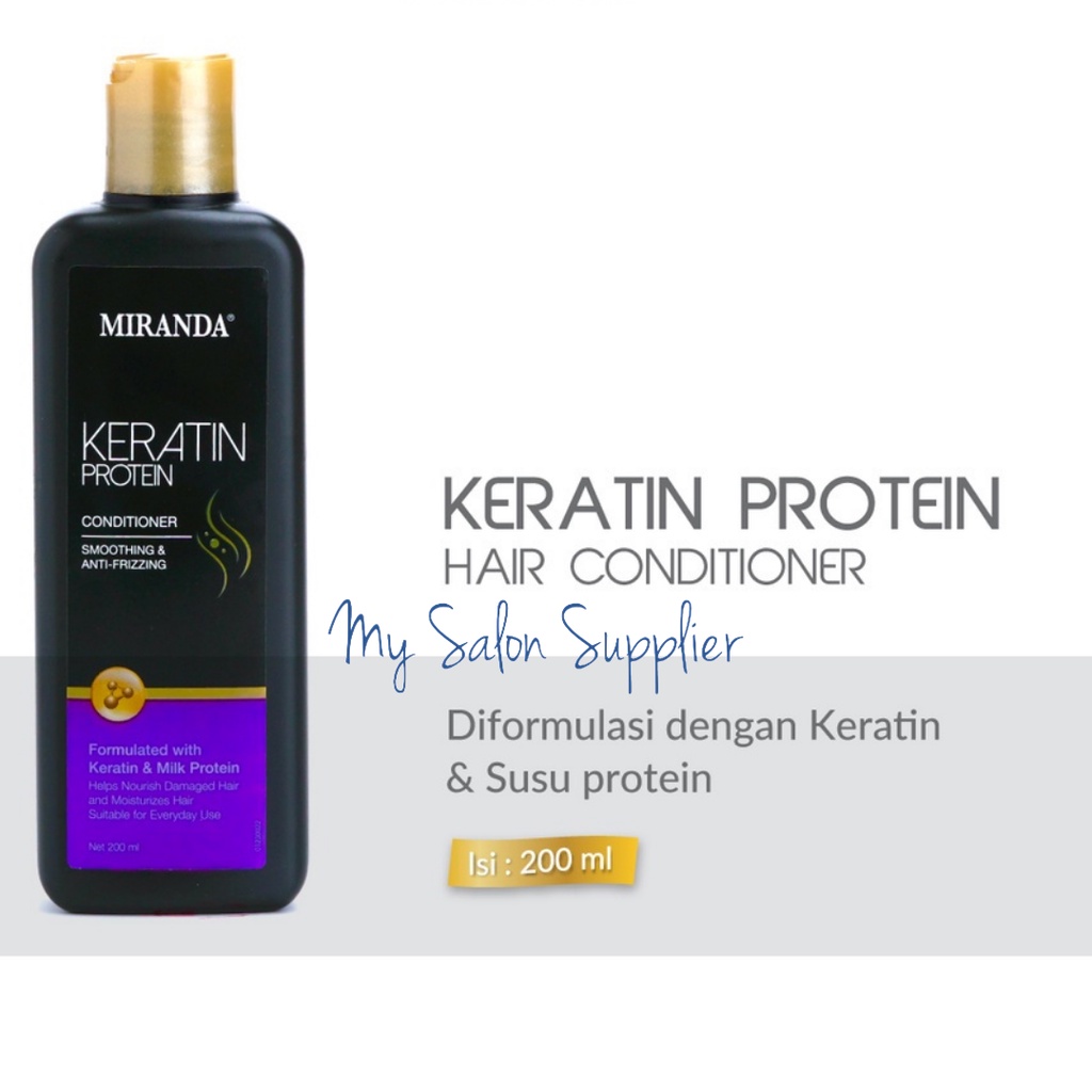 Jual Miranda Keratin Protein Hair Conditioner 200ml | Shopee Indonesia
