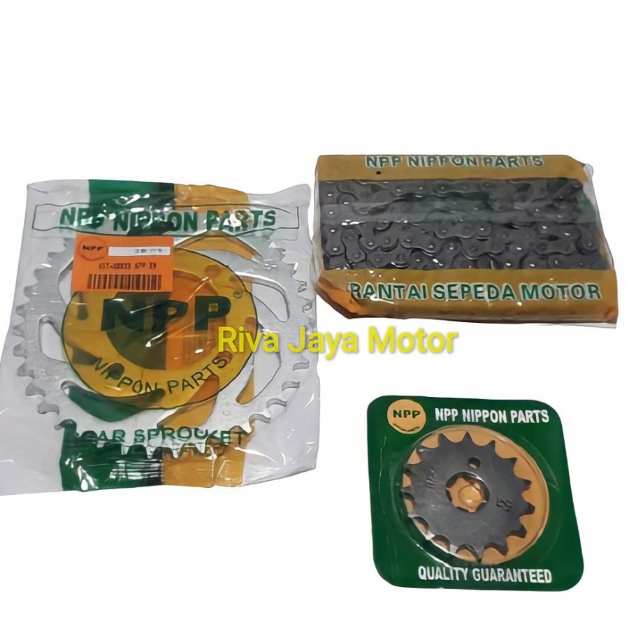 Jual Gear Paket Gir Set + Rantai Jupiter MX Lama Npp Old Yamaha Mx New 135 Original Npp Nippon ...