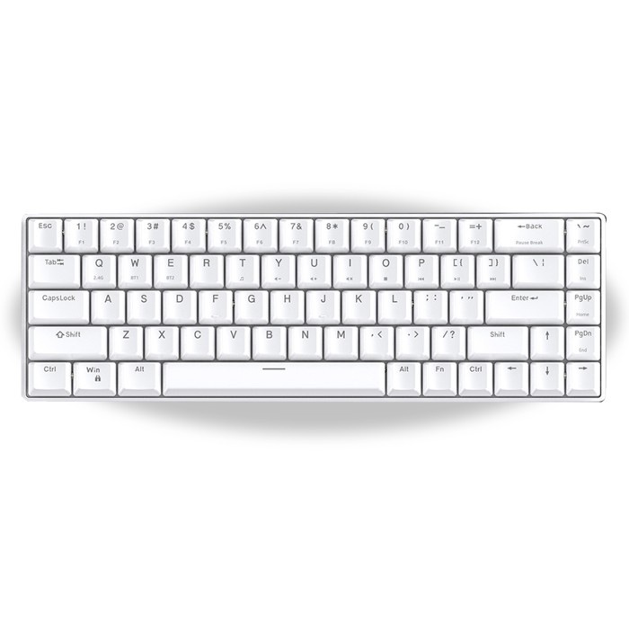 Jual Ambar METOO Wireless Mechanical Gaming Keyboard GK61 - Putih 68% ...