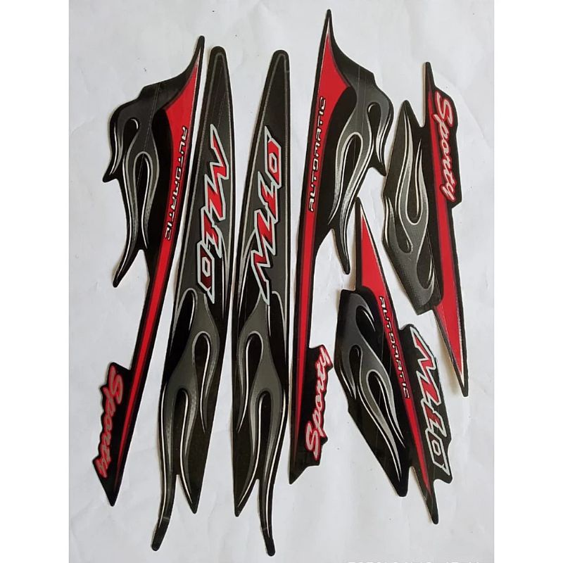 Jual Stiker Striping Motor Mio Sporty Api 2006 Hitam Sticker Lis Body ...
