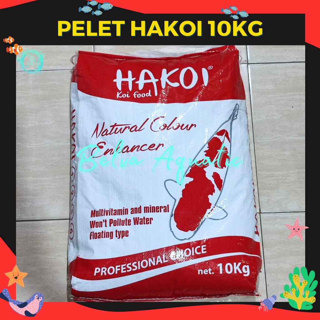 Jual Pakan Koi Pelet Hakoi Pakan Pertumbuhan Ikan Koi Pelet Karung 10Kg ...