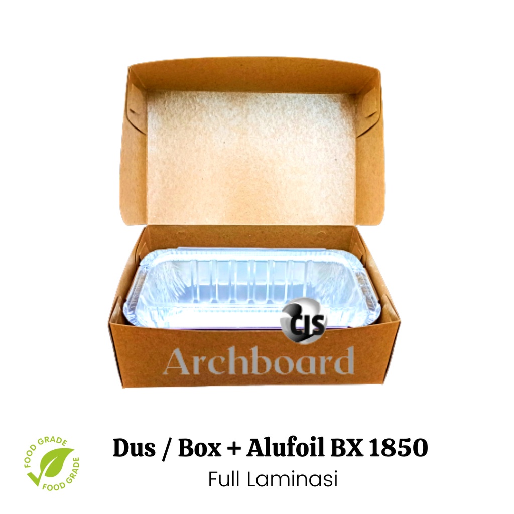 Jual Box Kraft + Alufoil BX 1850 / Dus Box Alufoil BX 1850 + Lid ...