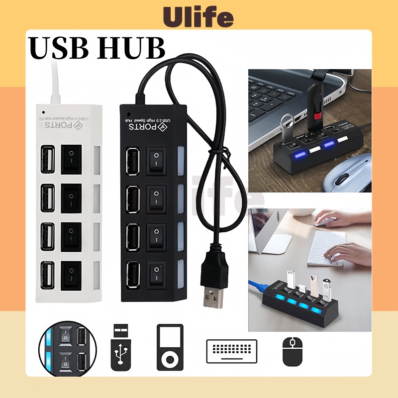 Jual USB HUB / USB Hub Saklar 4 Port On / Off High Speed | Shopee Indonesia