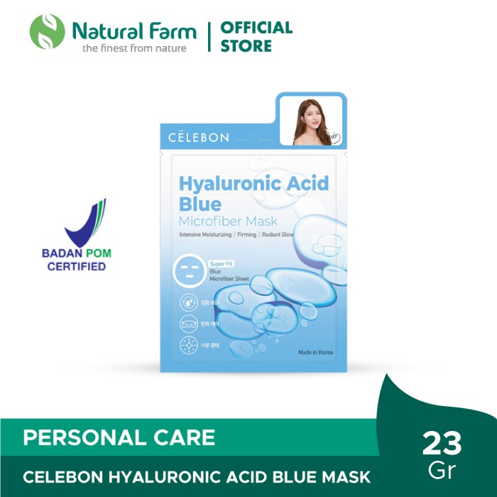 Jual Celebon Hyaluronic Acid Blue Microfiber Mask 23gr | Shopee Indonesia