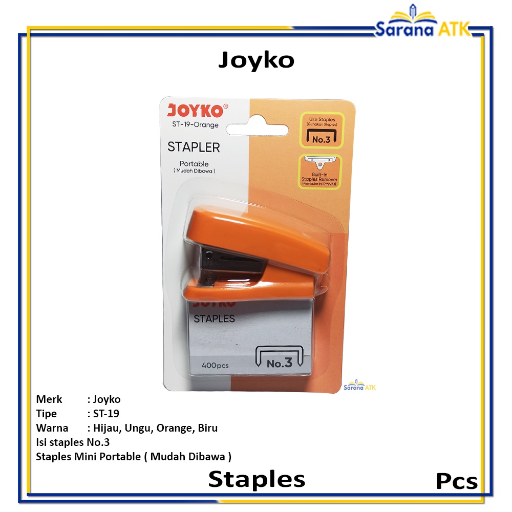 Jual Joyko - Staples Kertas Kecil ST - 19 - Pcs | Shopee Indonesia