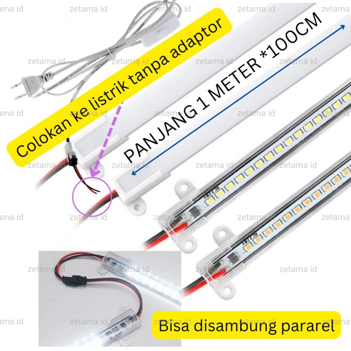 Jual Lampu Led Strip Housing Akrilik Cover 20w Lampu Plafon Lemari ...