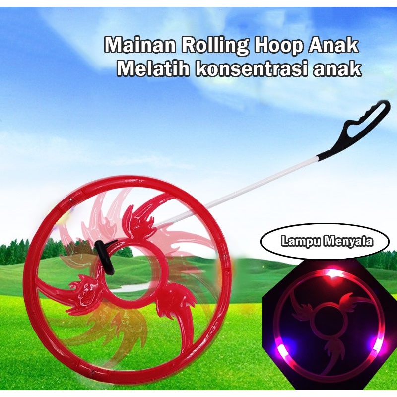 Jual SEJAHTERA SELALU - Mainan Anak Rolling Ring Hoop LED Keseimbangan ...