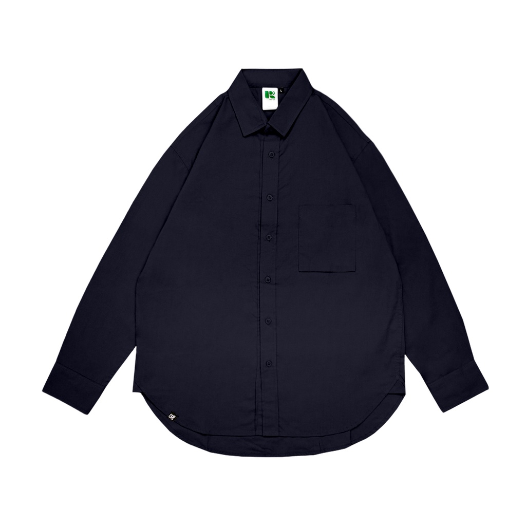 Jual Russ Shirt Kemeja Lengan Panjang Porta Navy Blue | Shopee Indonesia