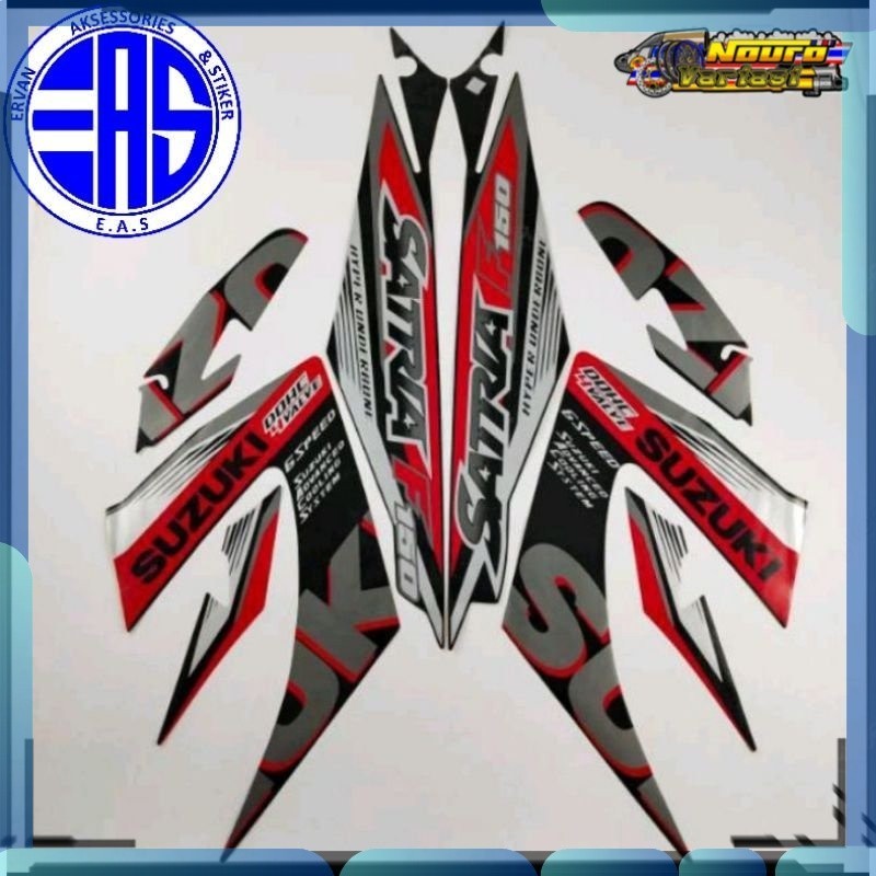 Jual Stiker Striping stiker motor Suzuki Satria Fu f 150 2015 hitam lis ...