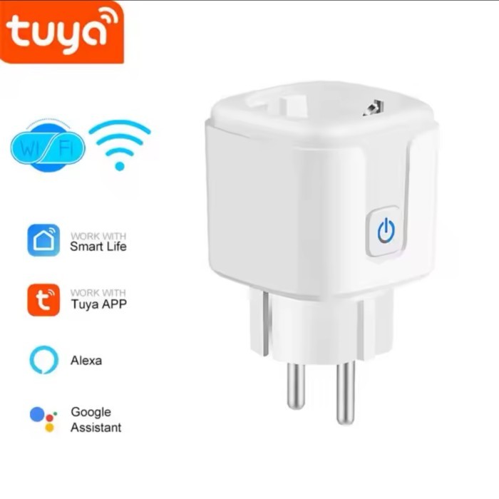 Jual Steker colokan listrik App Tuya / Smart Plug WiFi Socket EU 16A ...