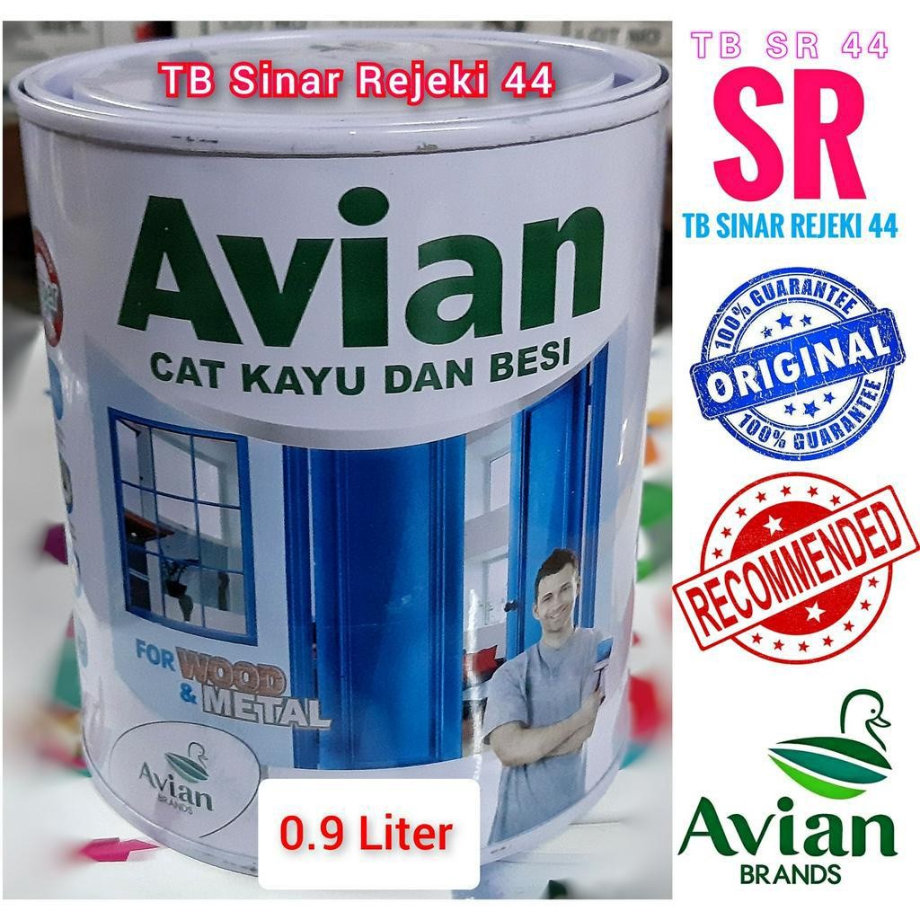 Jual MK74D [TB Sinar Rejeki 44] AVIAN Cat Minyak Kaleng 1 KG isi 0.9 ...