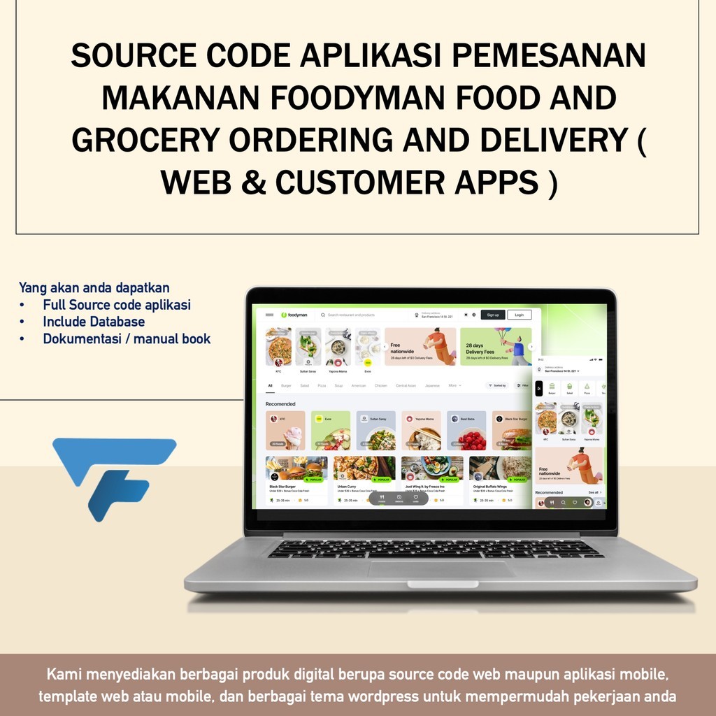 Jual SOURCE CODE APLIKASI PEMESANAN MAKANAN FOODYMAN FOOD AND GROCERY ...