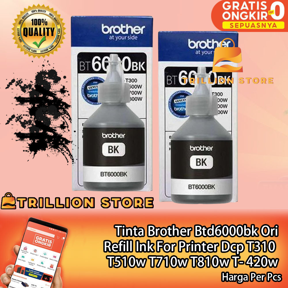Jual Brother Tinta Bt6000 Bk Dcp T300 T500w T700w T800w Original For ...