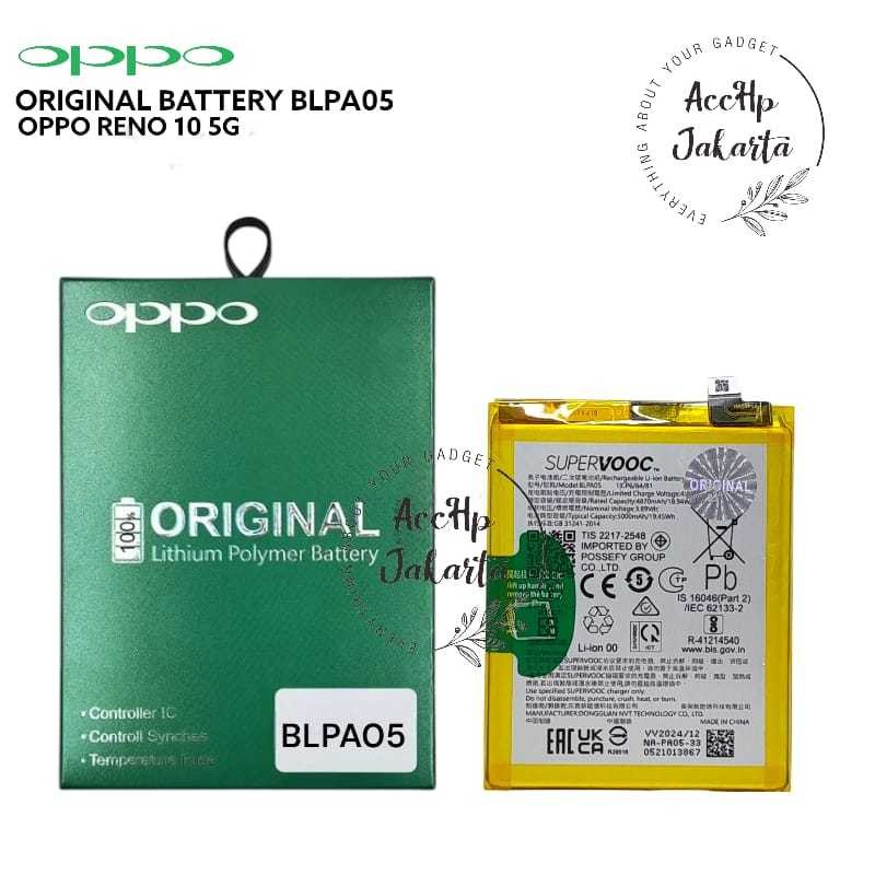 Jual BATTERY BATU BATRE BATRAI BATERAI Oppo Reno 10 5G BLPA05 BLP A05 Blp a05 Orginal 100% ...