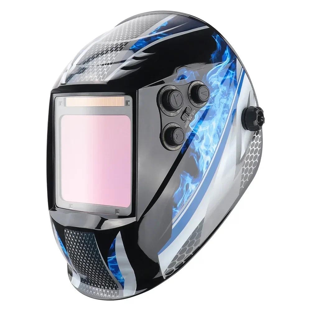 Jual Welding Helmet Large View Welder Mask True Color Lens For Arc Weld ...
