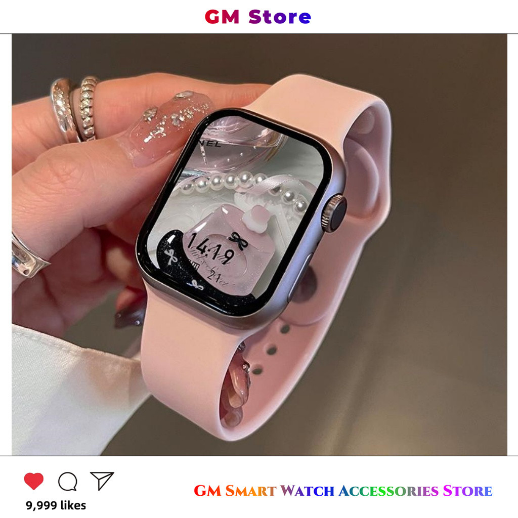 Jual Tali Silikon untuk Apple Watch Tali 42mm 44mm 45mm 46mm 40mm 41mm ...