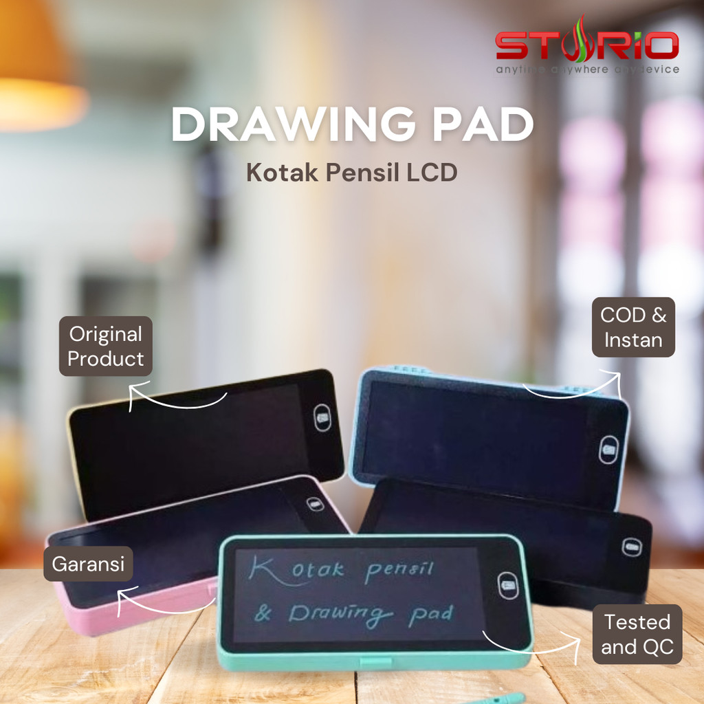 Jual Kotak Pensil Drawing Box LCD Papan Coret Kreatif Anak Dengan ...