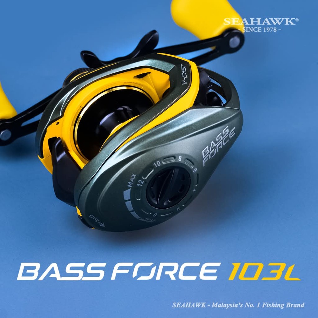 Jual SEAHAWK Reel Baitcasting Bass Force 103Hsl - Fishing Reel | Shopee ...