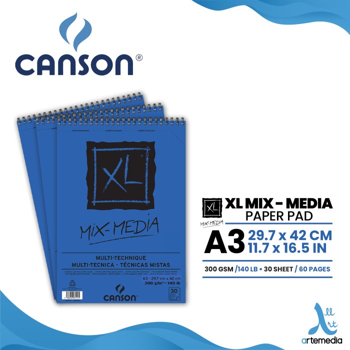Jual Buku Sketsa Gambar Canson XL Mix Media A3 Sketchbook Wirebound ...