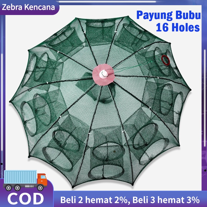 Jual Payung Bubu 16 lubang/ Perangkap ikan / Bubu ikan / Jaring Ikan udang Jaring Jebakan ...