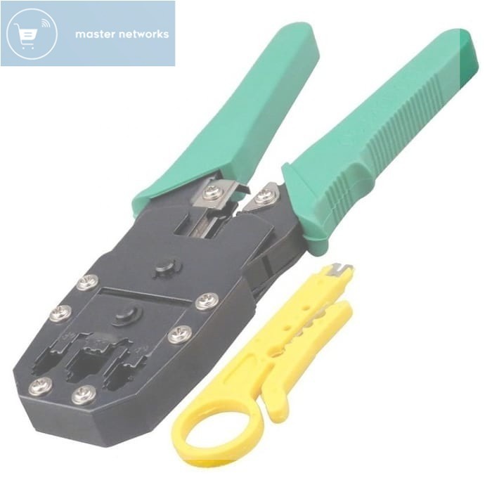 Jual Crimping Tool Triple RJ-45 RJ-11 Cutter 3 in 1 | Shopee Indonesia