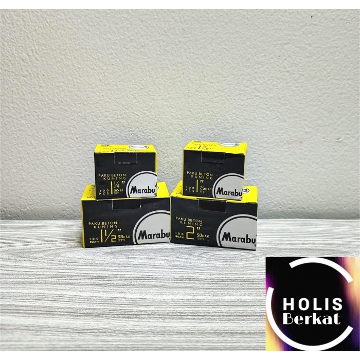 Jual Paku / Paku Beton / Paku Marabu Kuning 1 , 1 1/4 , 1 1/2 , 2" Inch | Shopee Indonesia