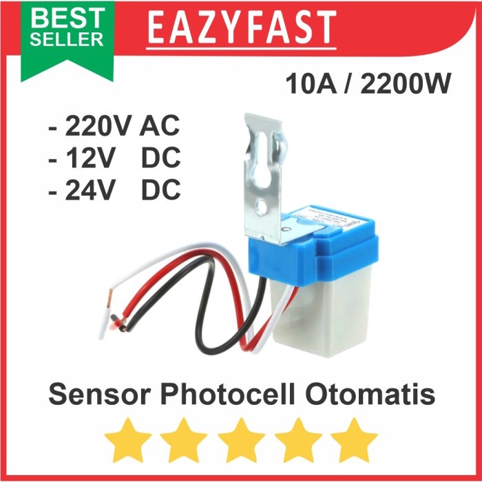 Jual Sensor Photocell Lampu Relay Otomatis Siang Malam Fotosel LDR AC ...