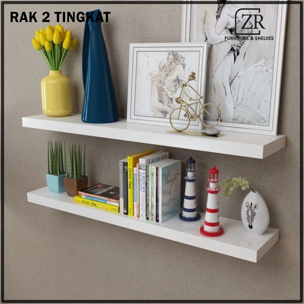 Jual Rak Ambalan Minimalis Ruang Tamu Serbaguna Isi 2 Tingkat Variasi ...