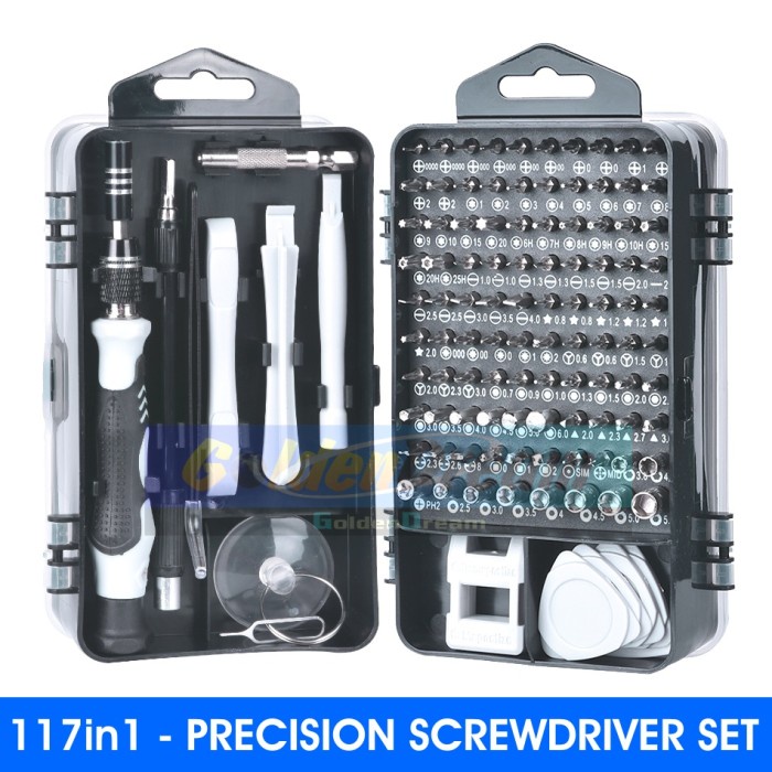 Jual Perangkat Obeng Presisi Set 117in1 Obeng Magnetic Screwdriver Set ...