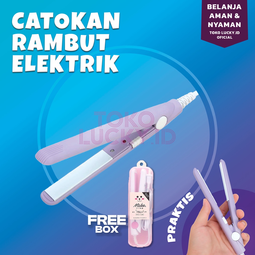 Jual Catokan Mini 2 in 1 Keriting Rambut dan Pelurus Portable 20W 180C ...