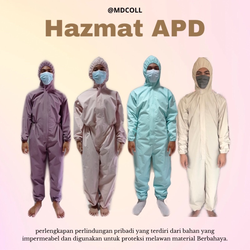 Jual hazmat APD Taslan waterproof bisa di cuci pakai ulang | Shopee ...