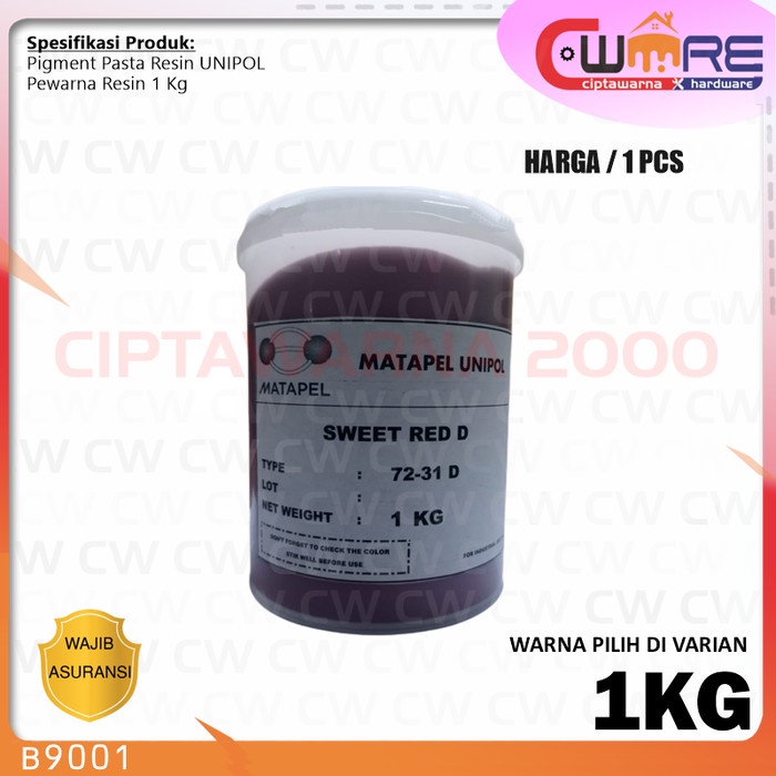 Jual Pigment Pigmen Pasta Matapel Unipol Pewarna Resin Warna 1 Kg ...