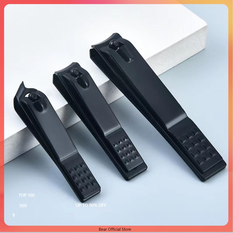 Jual Gunting kuku sudut runcing stainless steel hitam/gunting kuku ...