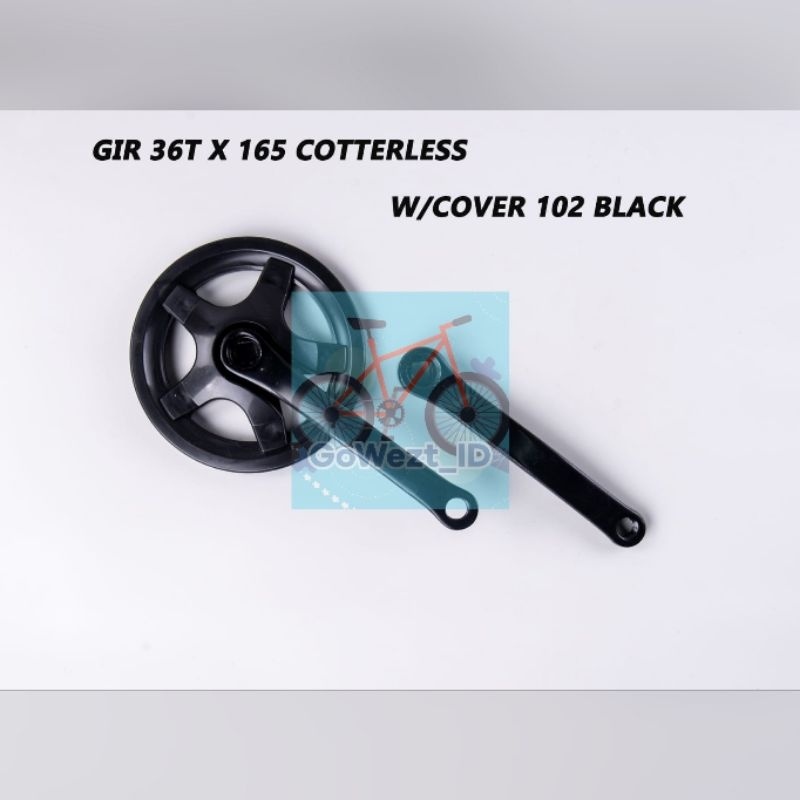 Jual Gear Gir Crank Sepeda 36T As Kotak Hitam 165mm UNITED Minion Lipat ...