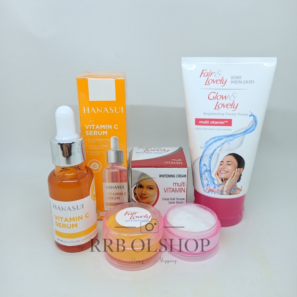 Jual DERA SHOP _ Paket Fair & Lovely 3in1 Plus Serum Hanasui Vitamin C ...