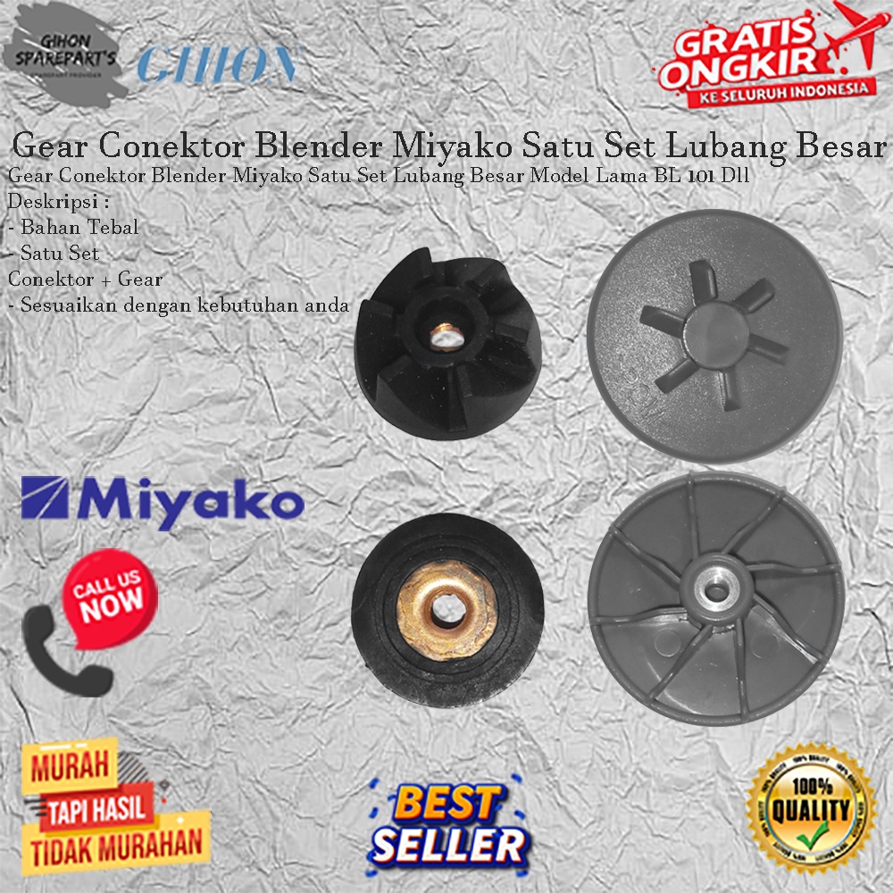 Jual Gigi Blender Miyako GS Lubang besar Conector + Copel BL 101 PL BL ...