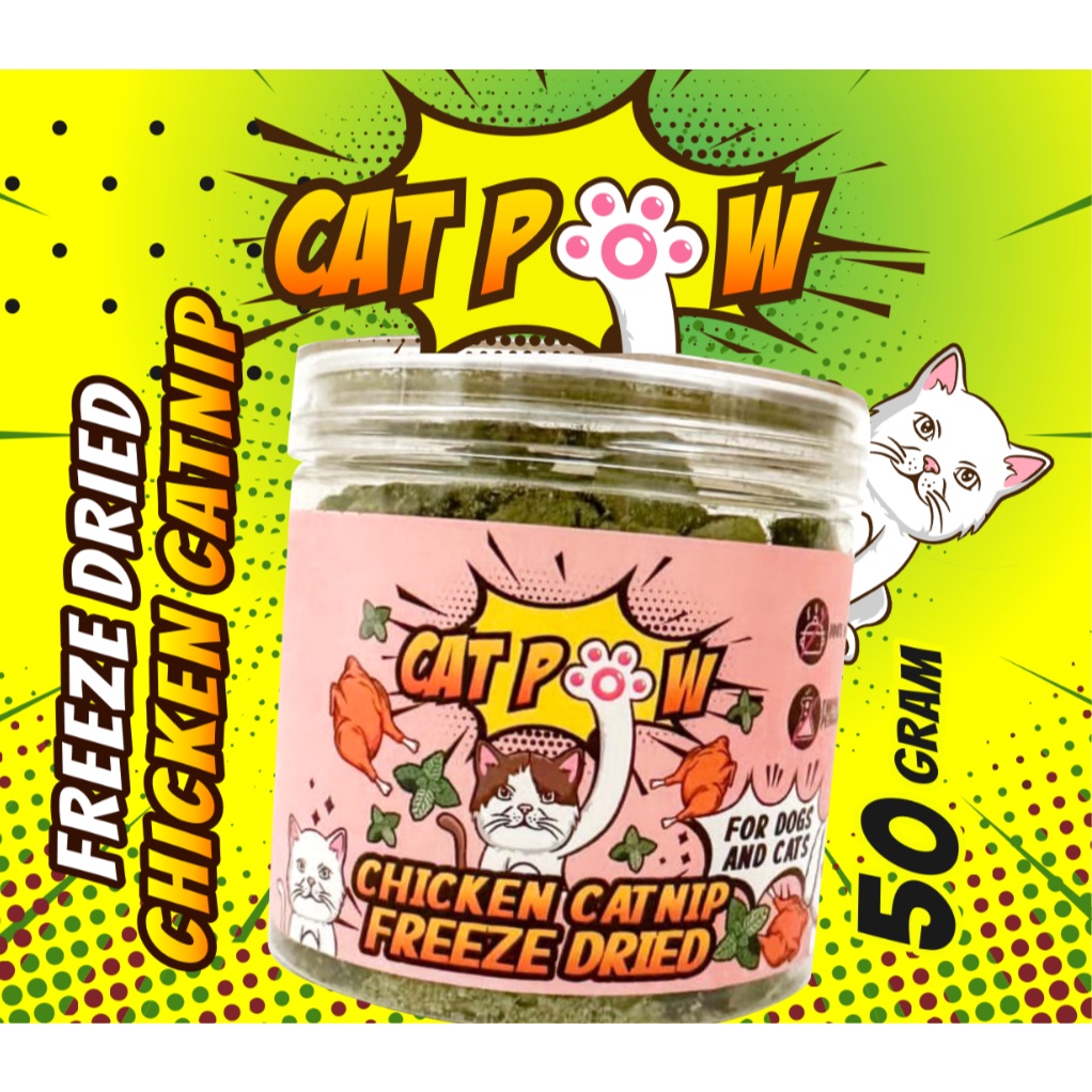 Jual CATPOW Freeze Dried Pet Snack for Dogs Cats 50 Gram Daging Ayam ...