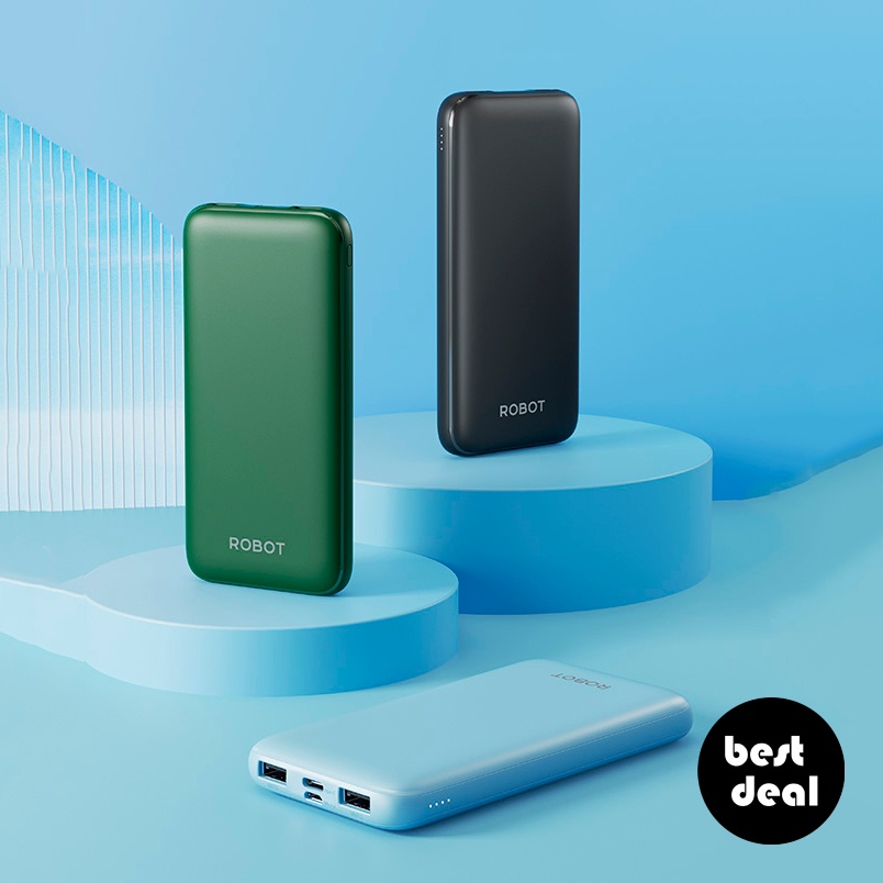 Jual [ PB ROBOT RT12 ]- Robot RT12 10000mAh Powerbank Micro USB / USB-C ...