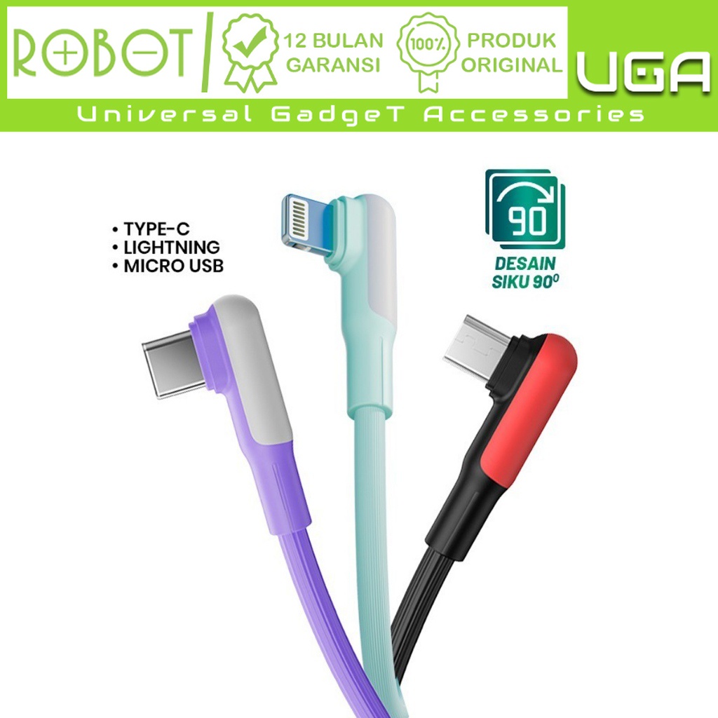 Jual Kabel Data Robot RWM100 RWC100 RWL100 Data Cable Micro USB USB-C ...