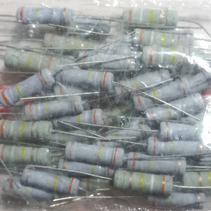 Jual resistor R carbon film 390K 390 K 2watt 2 w watt WAT 2WAT ohm 5% ...