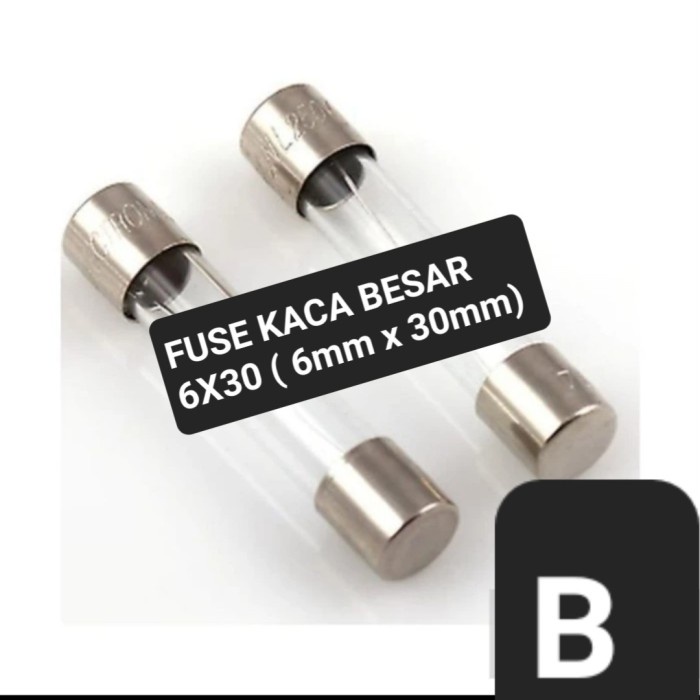 Jual besar pius fuse sekering skering kaca beling bulat besar 1a 2a 3a ...