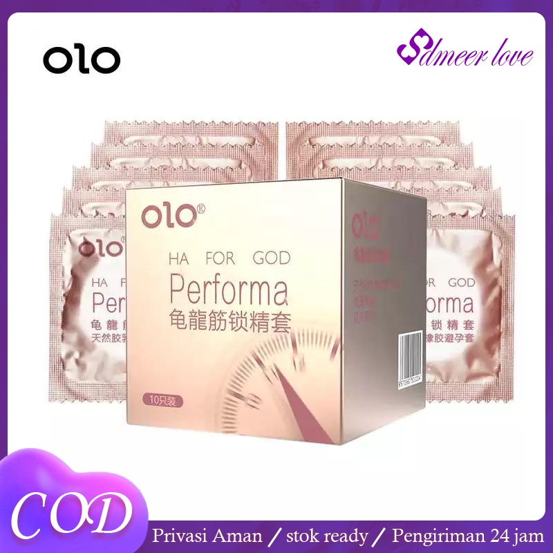 Jual Condom OLO 10PCS HA FOR GOD MAN WOMAN PERFORMA ZERO CLIMAX Super Smooth Kondom OLO Tahan ...